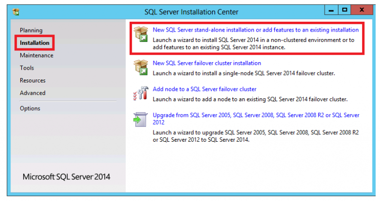 Cài đặt SQL Server 2014 bản mới nhất