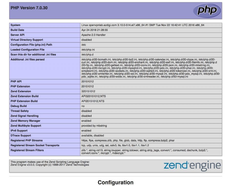 Hướng Dẫn Cài đặt Lamplinux Os Apache Web Server Mariadb Csdl Và Php Trên Centos 7