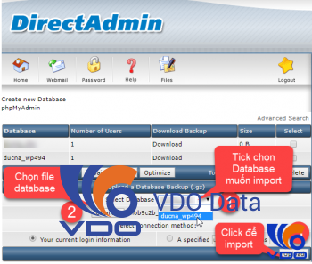 Hướng dẫn sử dụng host DirectAdmin cơ bản