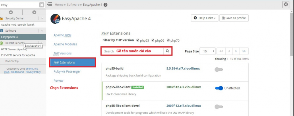 Hướng dẫn cài thêm các Extension của PHP trên cPanel - VDO DATA
