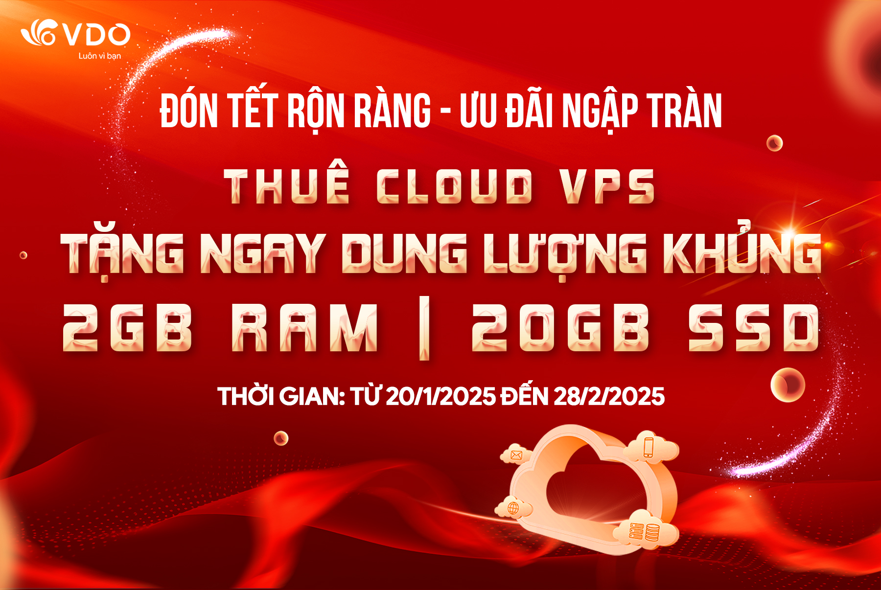 Thuê Cloud VPS - Nhận ngay dung lượng miễn phí - VDO DATA
